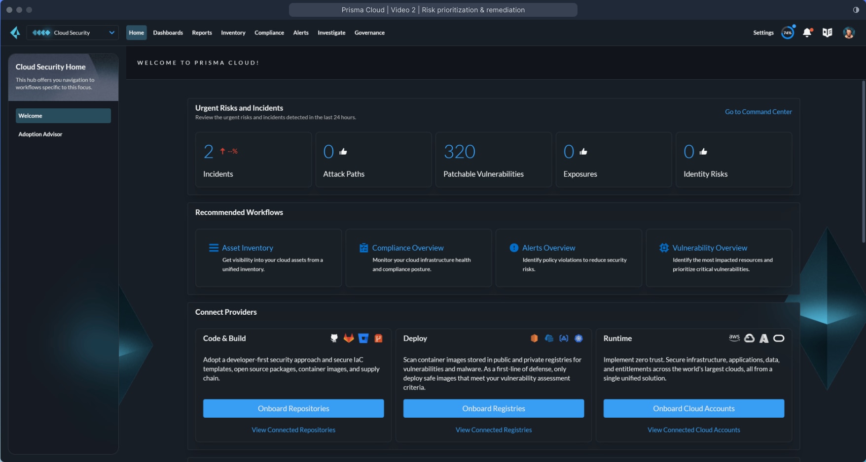 Prisma Cloud walkthroughs - Palo Alto Networks